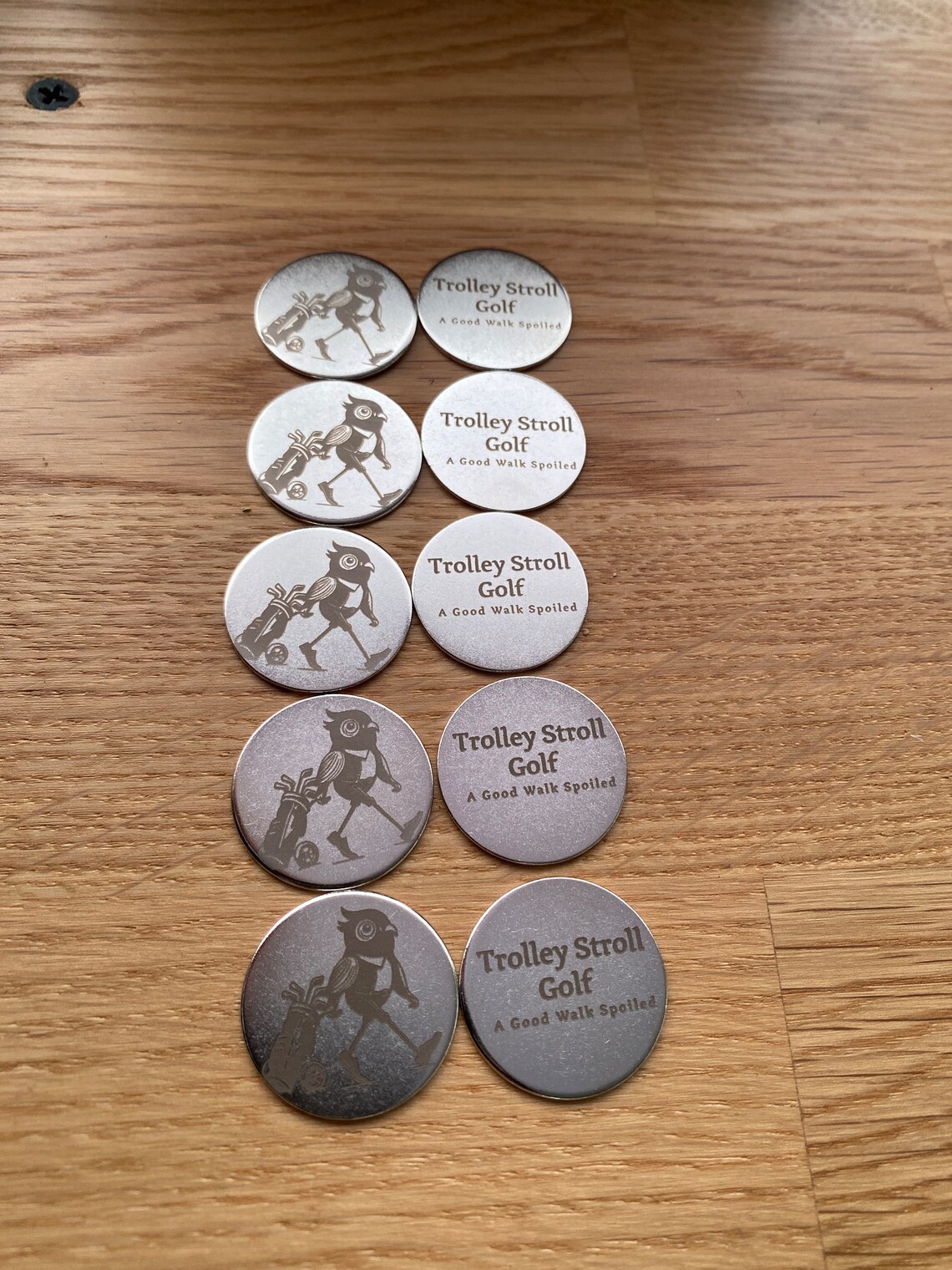 Custom Laser-engraved Golf Ball Markers Double Sided Submit Your Own ...
