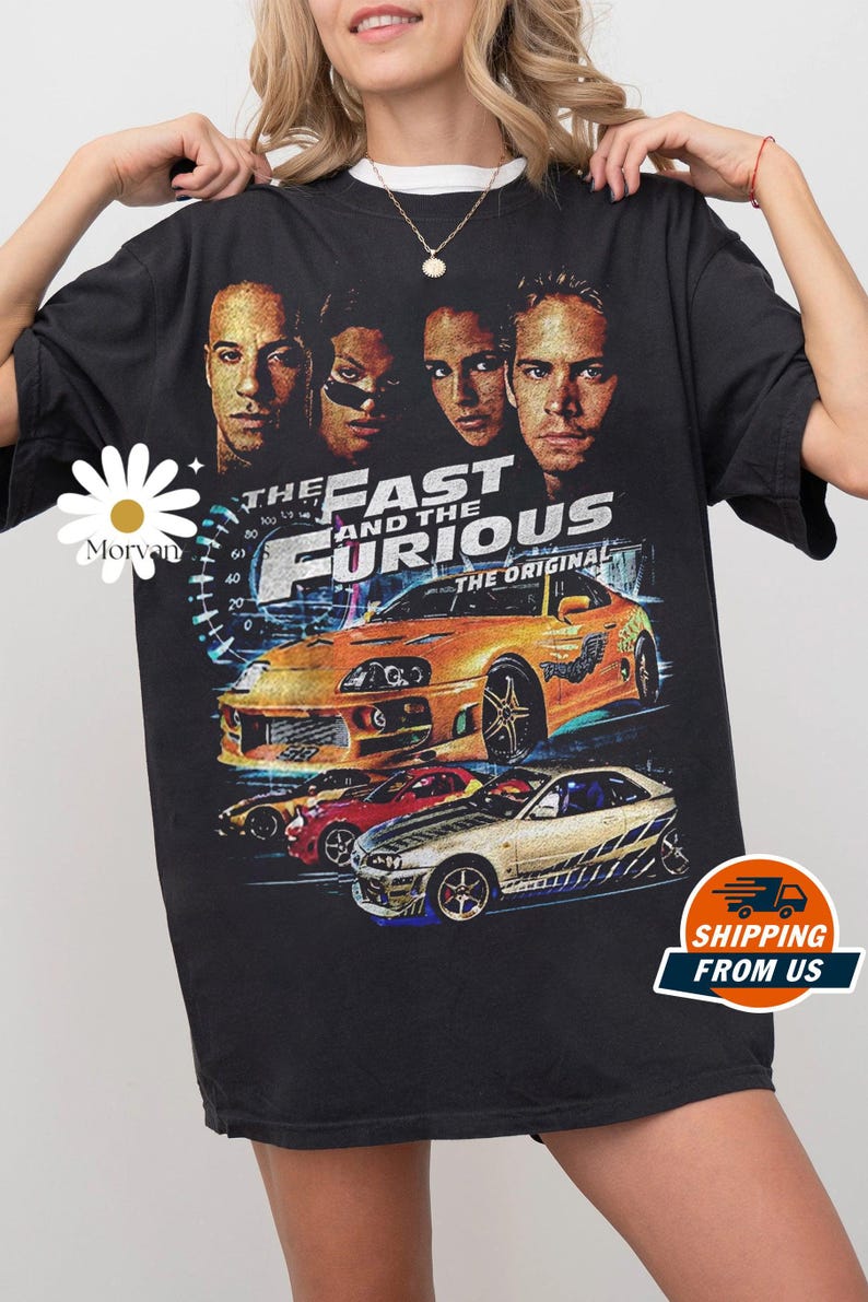 Retro Fast and Furious Shirt, Vin Diesel Shirt, Paul Walker T-shirt ...