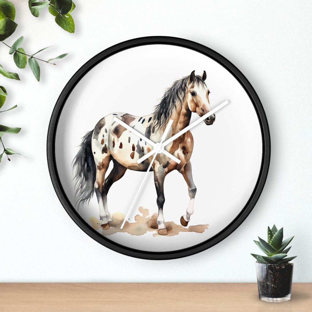 Appaloosa Horse Wall Clock Unique Equestrian Home Decor, Horse Lover ...