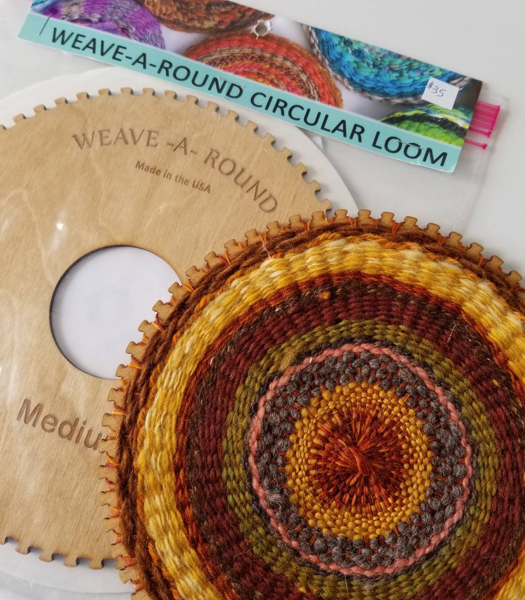 Circle Weaving MEDIUM LOOM Weave-a-round DIY for Woven Circular Shapes ...