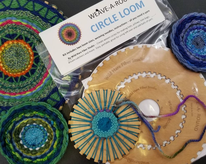 Circle Weaving Loom Weave-a-round Kit Two Sizes DIY for Woven Hat and ...