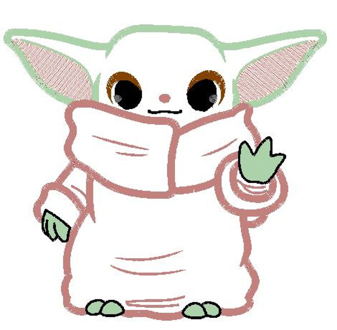 Baby Yoda Applique Digital Embroidery File - Etsy