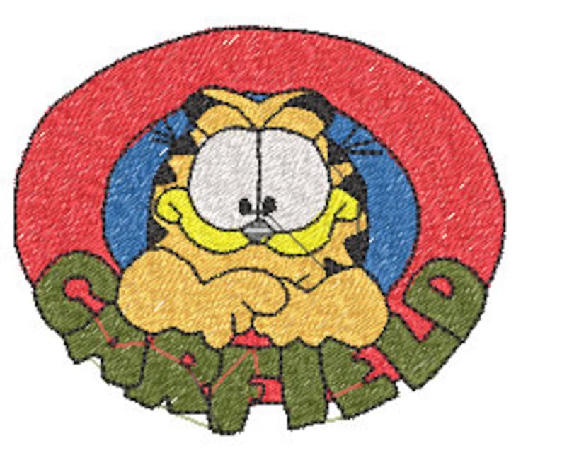 Garfield Digital Embroidery Files - Etsy