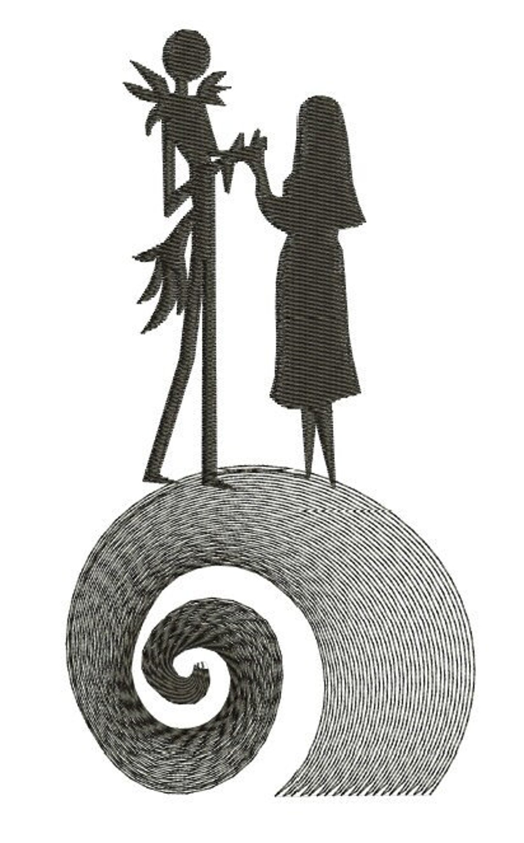 Jack and Sally Digital Embroidery File - Etsy