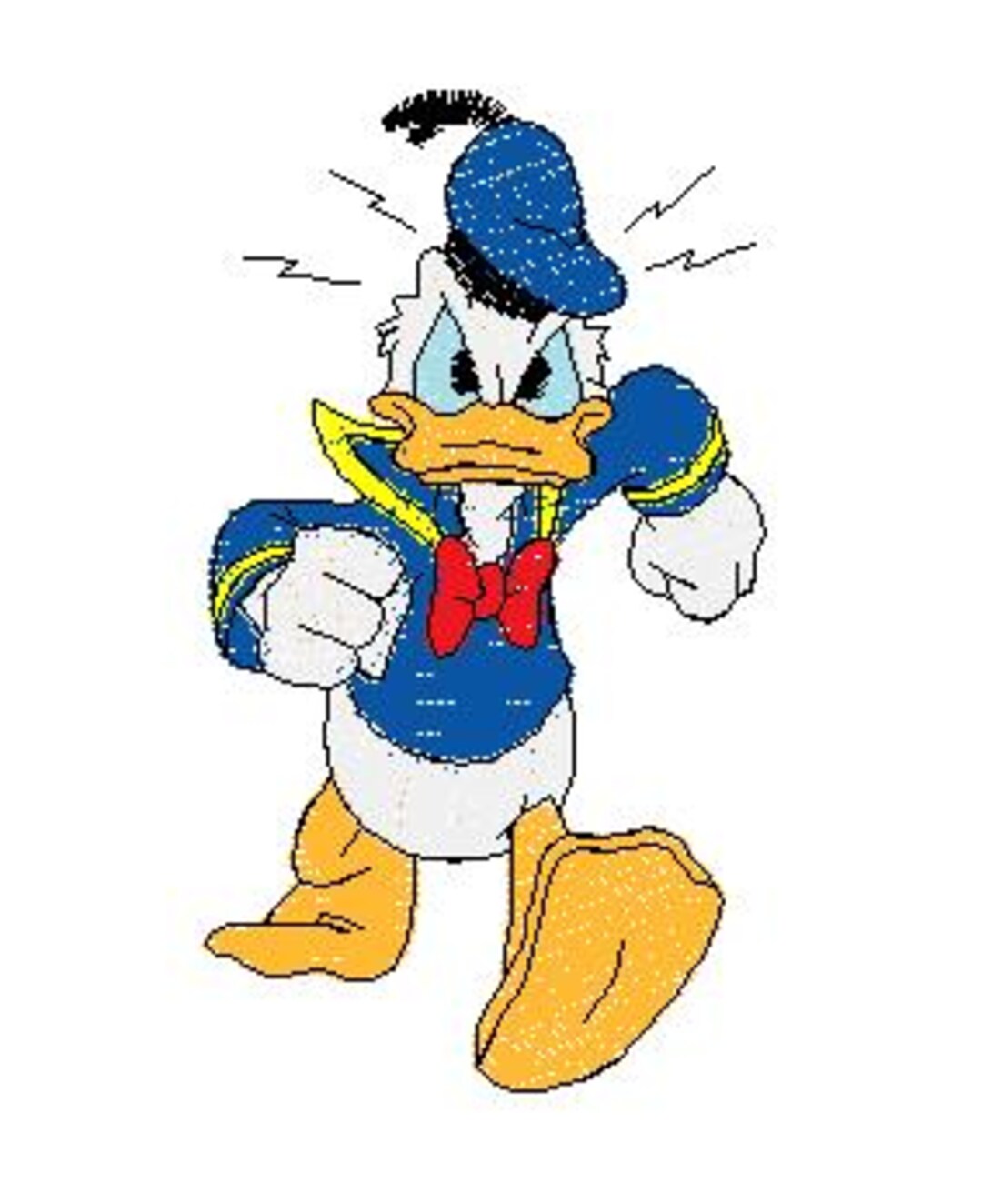 Angry Donald Duck Walking Digital Embroidery File - Etsy