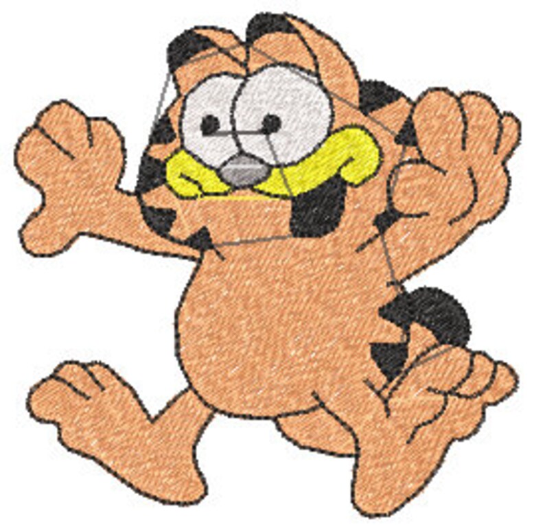 Garfield Digital Embroidery Files - Etsy