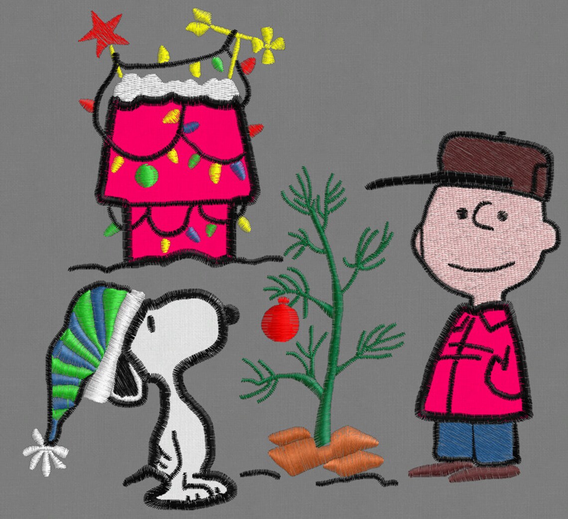 Peanuts - Snoopy and Friends Applique Embroidery File - Etsy