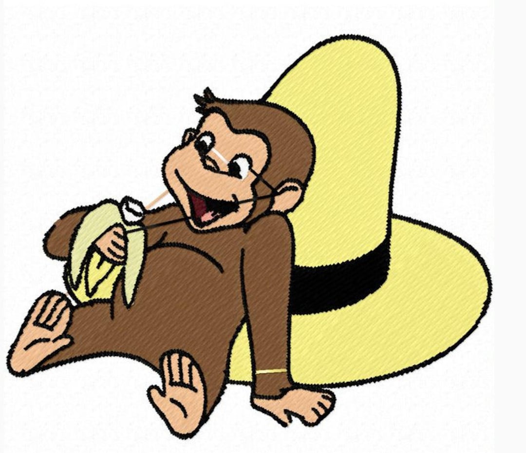 Curious George Yellow Hat Digital Embroidery File - Etsy