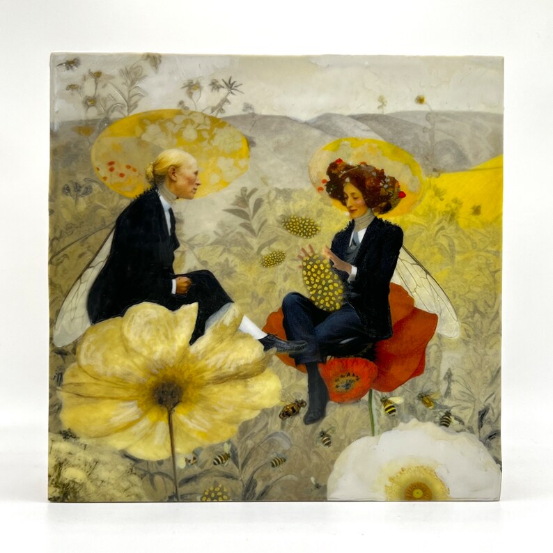 Marta & Augustine Discuss Mergers and Acquisitions Encaustic Painting ...