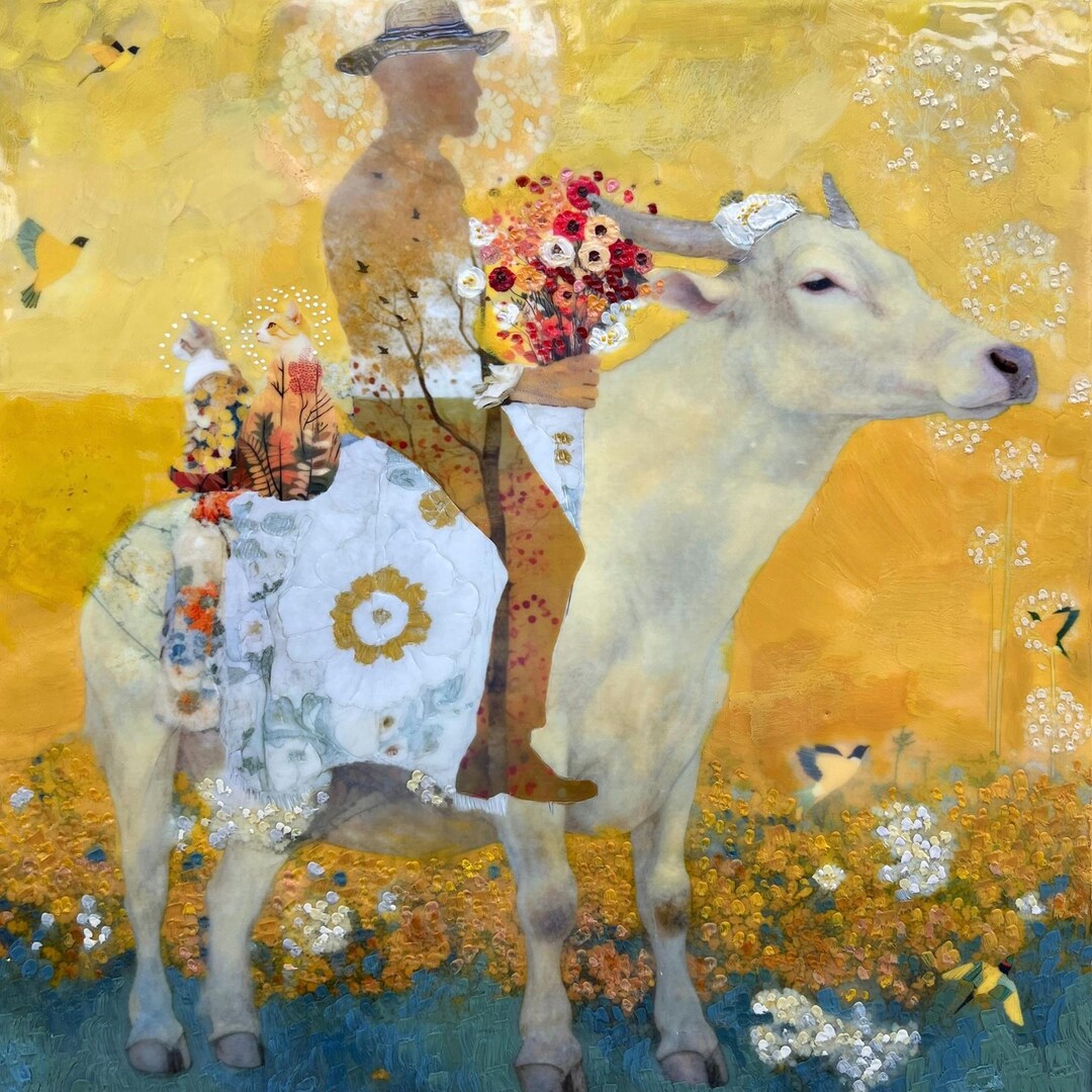 Fall’s Return | 12 X 12 Encaustic Painting - Etsy