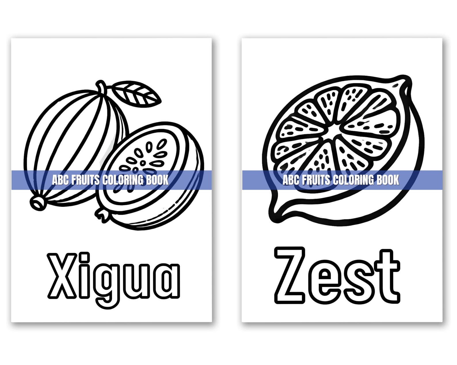 ABC Fruits Coloring Pages: Fun & Educational Coloring Book by ...