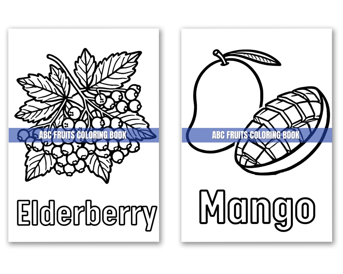 ABC Fruits Coloring Pages: Fun & Educational Coloring Book by ...
