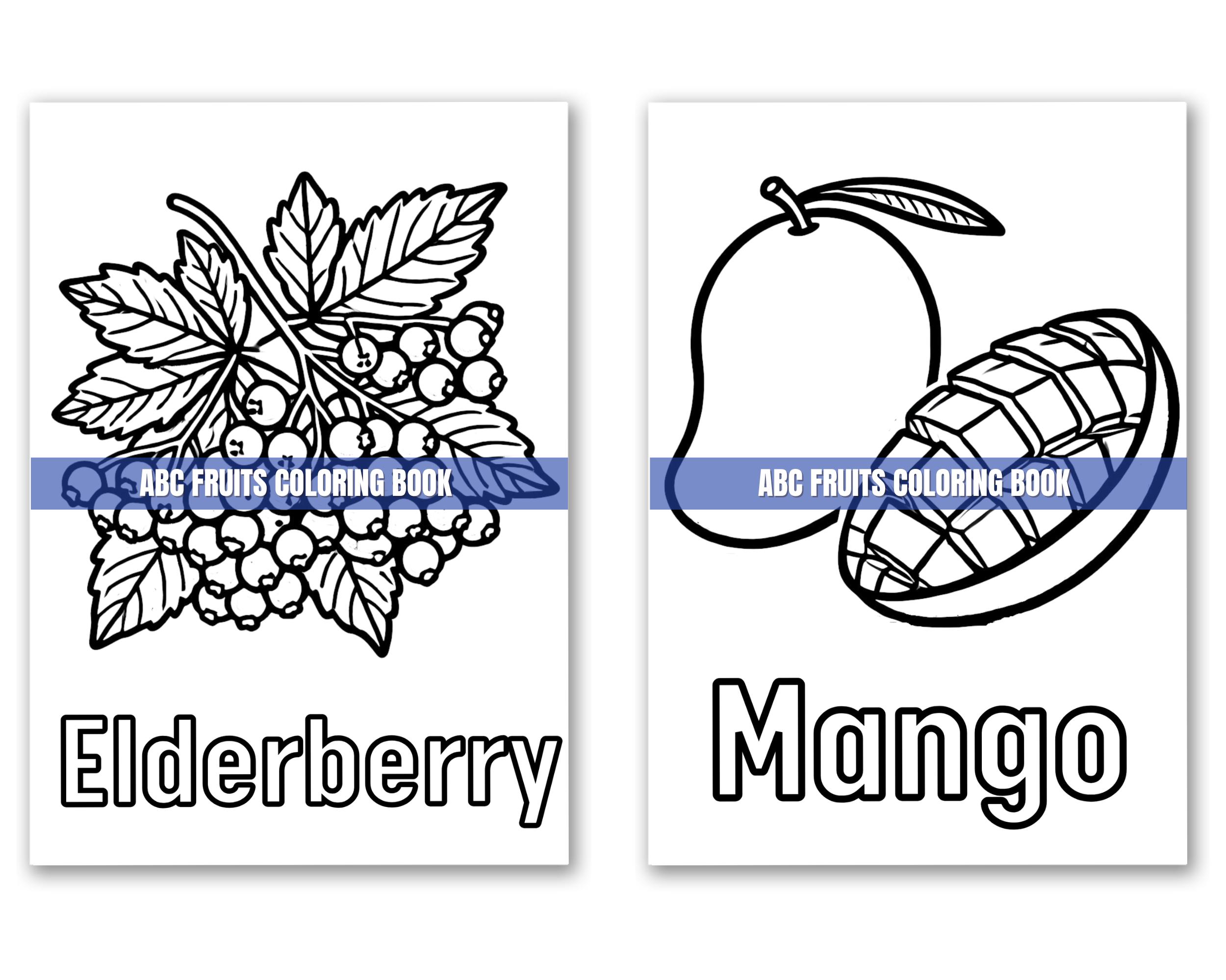 ABC Fruits Coloring Pages: Fun & Educational Coloring Book by ...