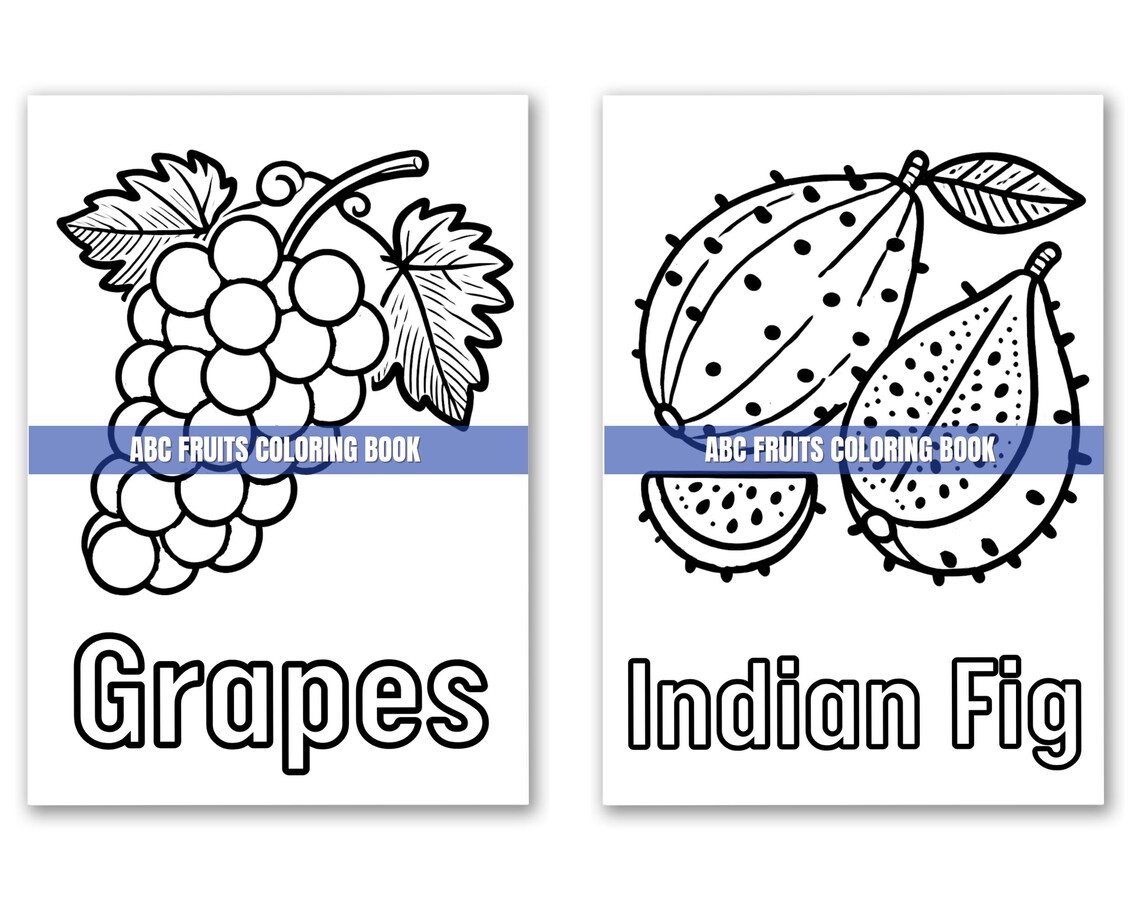 ABC Fruits Coloring Pages: Fun & Educational Coloring Book by ...