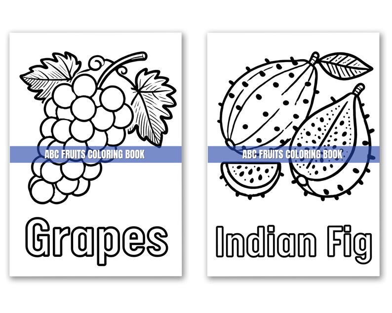 ABC Fruits Coloring Pages: Fun & Educational Coloring Book by ...