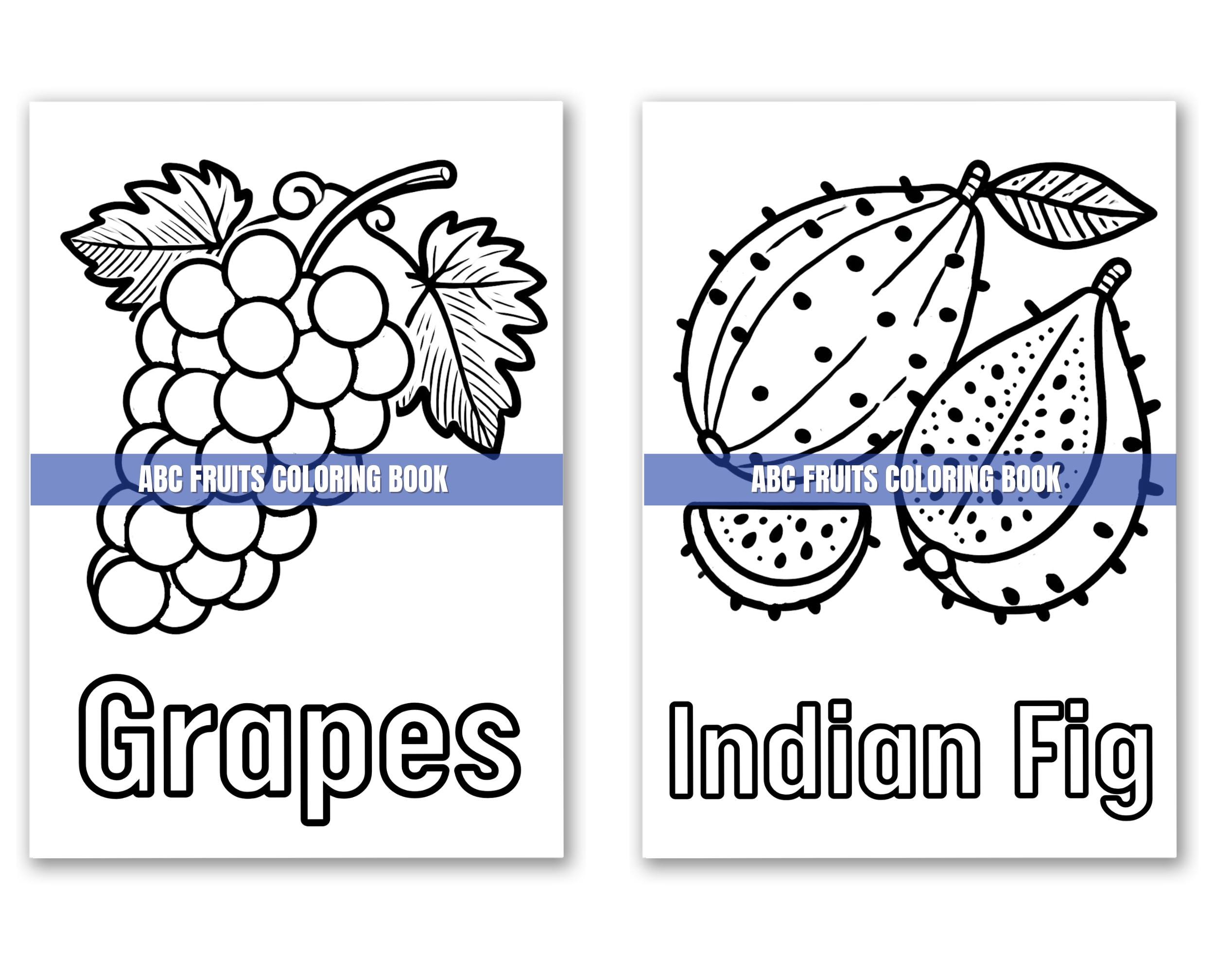 ABC Fruits Coloring Pages: Fun & Educational Coloring Book by ...