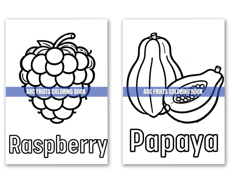 ABC Fruits Coloring Pages: Fun & Educational Coloring Book by ...