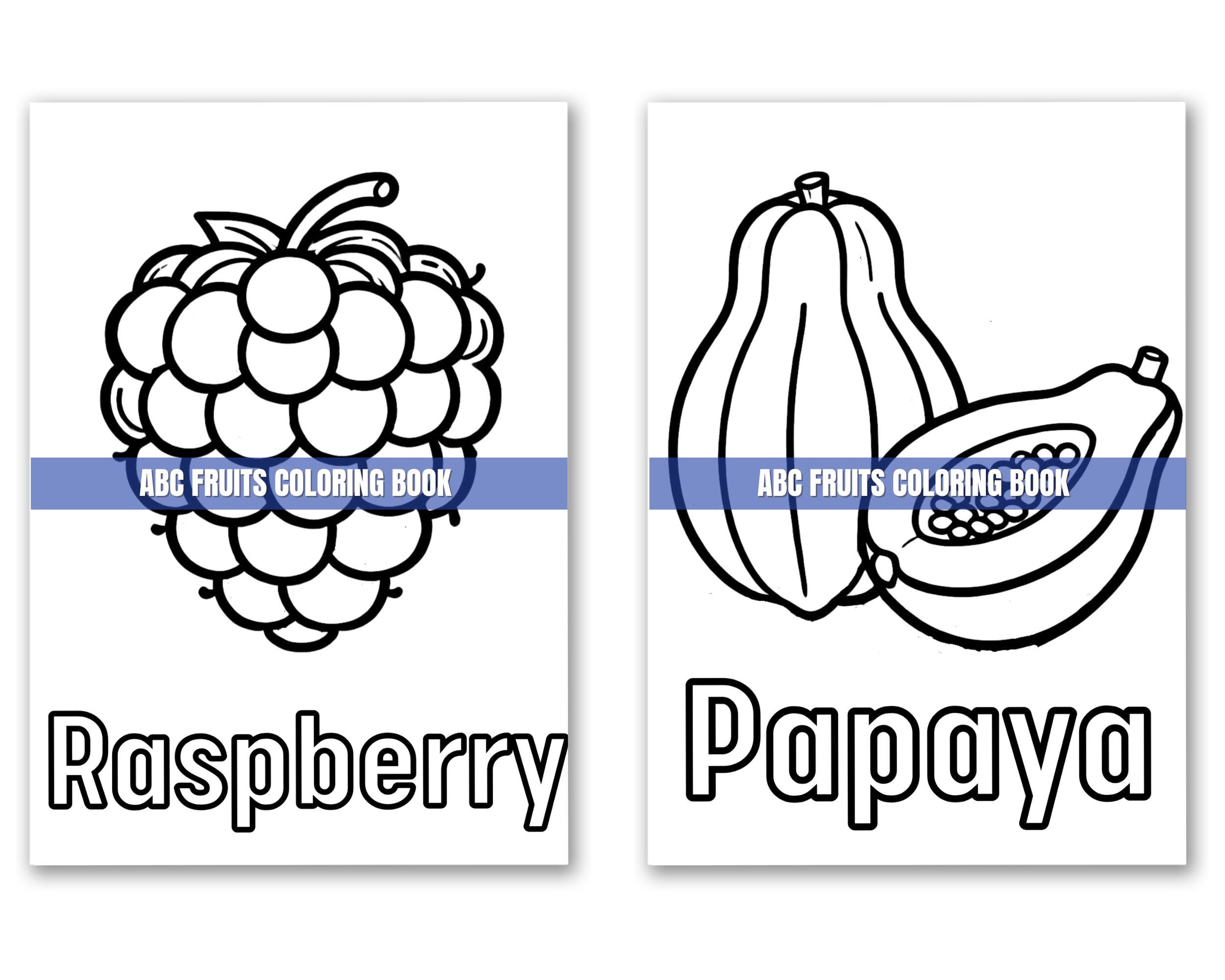 ABC Fruits Coloring Pages: Fun & Educational Coloring Book by ...