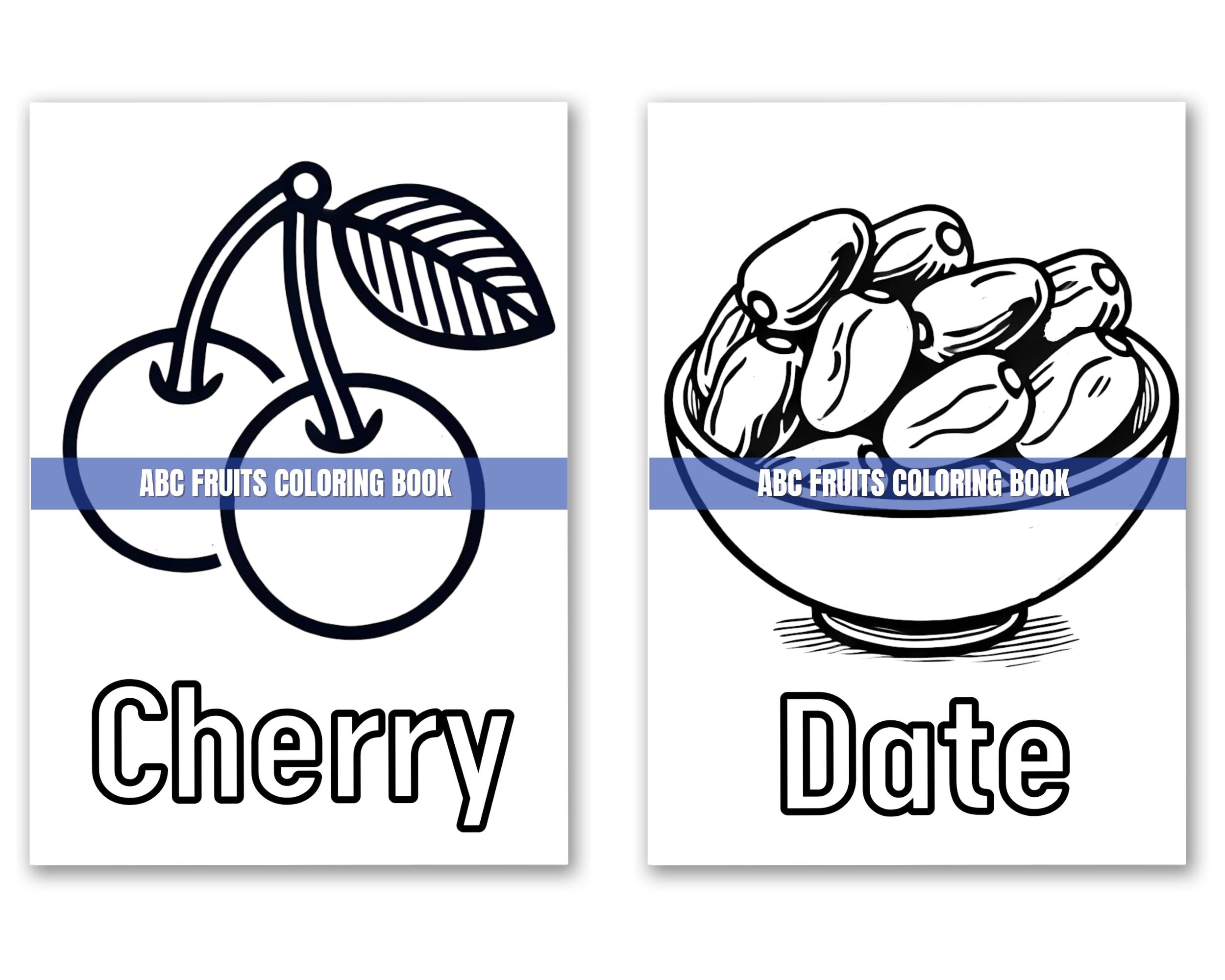 ABC Fruits Coloring Pages: Fun & Educational Coloring Book by ...