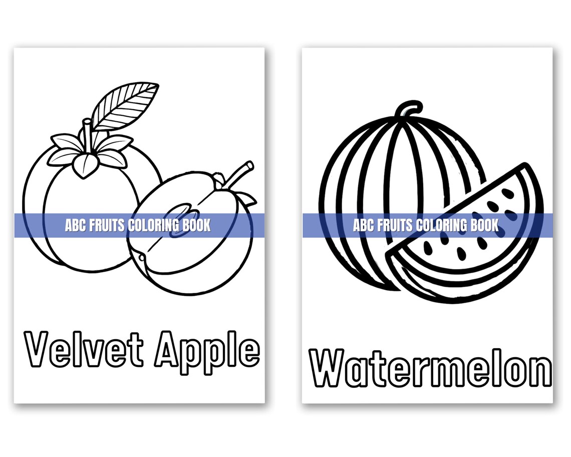 ABC Fruits Coloring Pages: Fun & Educational Coloring Book by ...