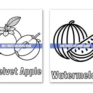 ABC Fruits Coloring Pages: Fun & Educational Coloring Book by ...