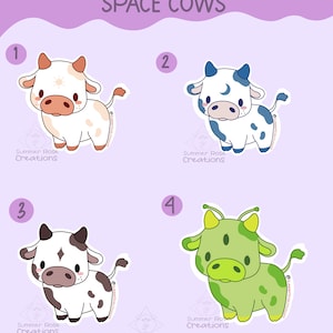 Cute Cow Stickers, Star Sun and Moon Stickers, Vinyl Waterproof Sticker, Cow Laptop Waterbottle ...