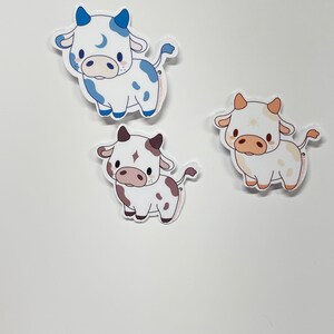 Cute Cow Stickers, Star Sun and Moon Stickers, Vinyl Waterproof Sticker ...