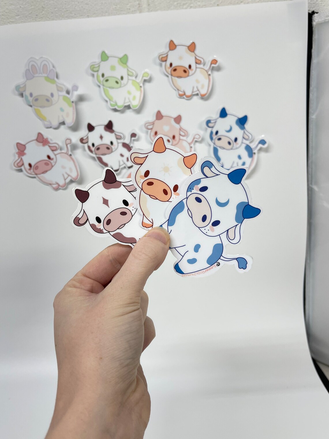 Cute Cow Stickers, Star Sun and Moon Stickers, Vinyl Waterproof Sticker ...