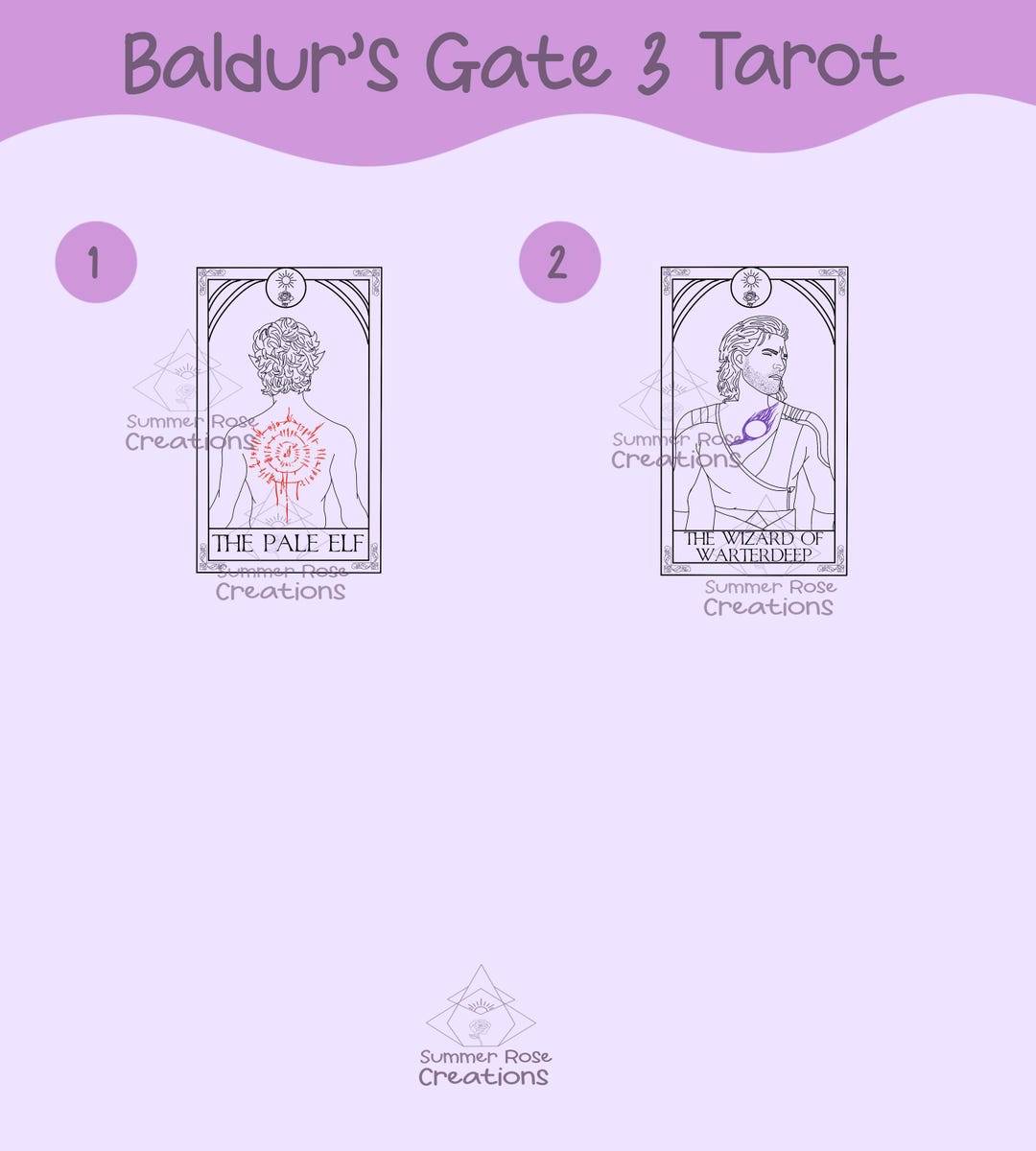 Baldur's Gate 3 Stickers, Clear Bg3 Tarot Stickers, Astarion Tarot ...