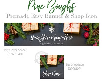 Christmas Shop Background - Etsy