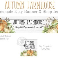 Rustic Country House Etsy Shop Banner Set | Matching Business Cards ...