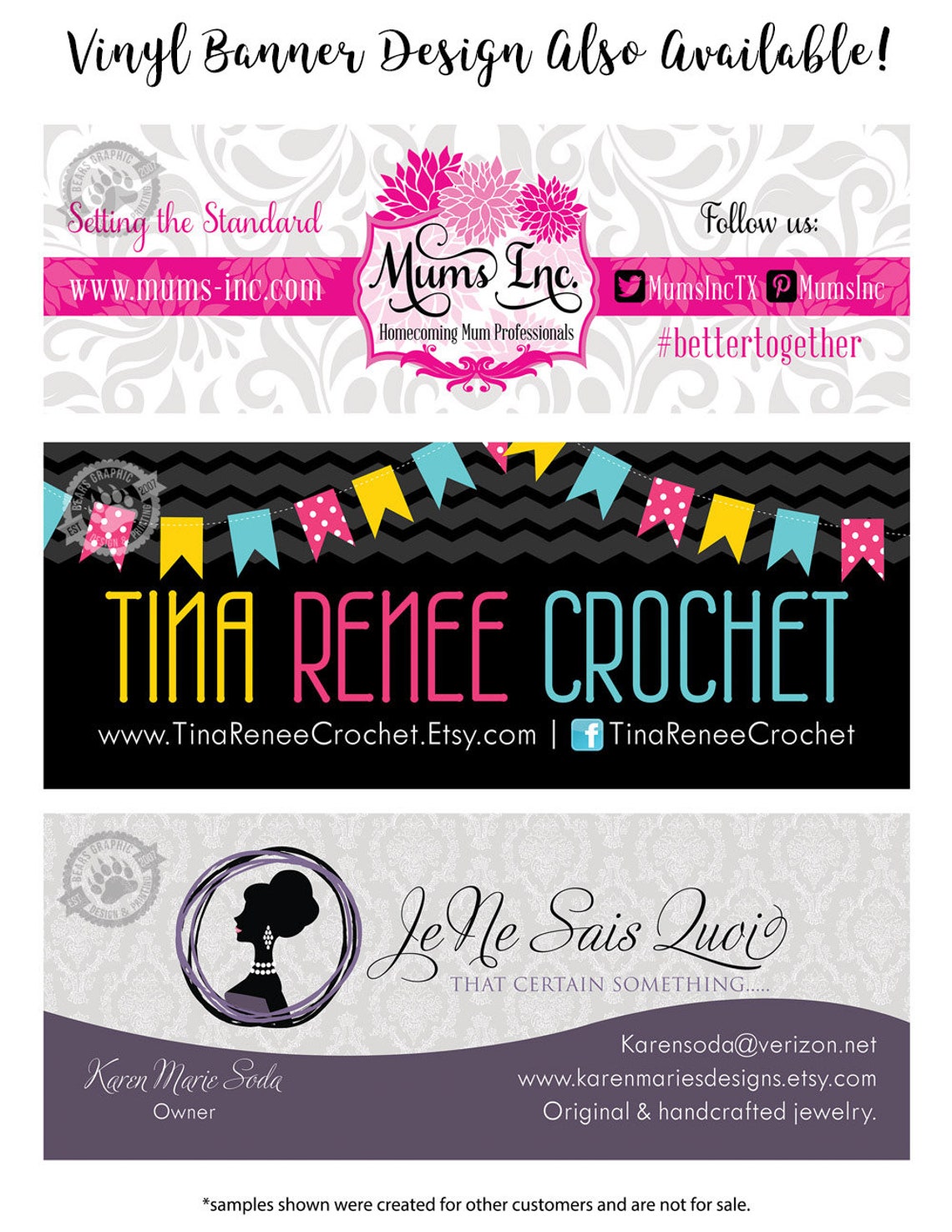 Vinyl Craft Show Banner - 1x8 Foot Banner for Your Tent or Table - Etsy