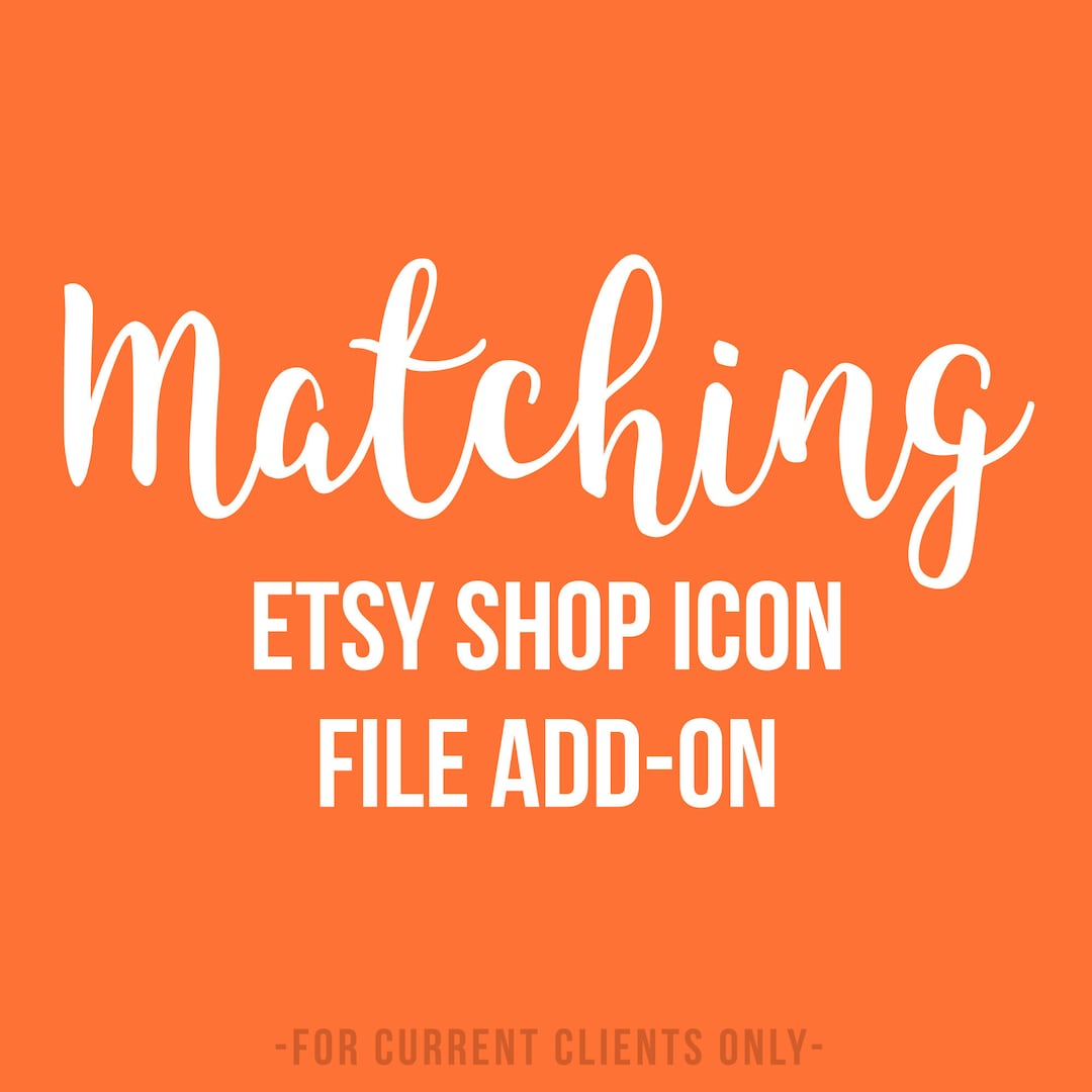 Matching Etsy Shop Icon or Profile Picture Add-on for Current Design ...