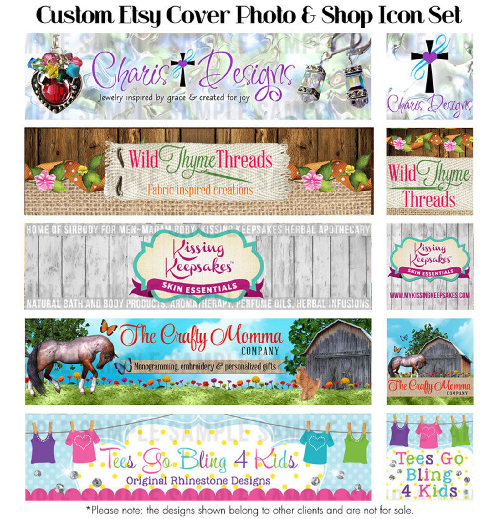 Custom Etsy Shop Banner & Icon Set (digital Download) - Etsy