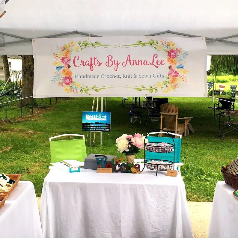 2x6 Foot Craft Show Banner: Full Color Vinyl Table or Tent Display - Etsy