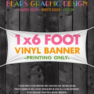 1x6 Foot Vinyl Banner for Craft Show Fair Trade Show Special Event ...