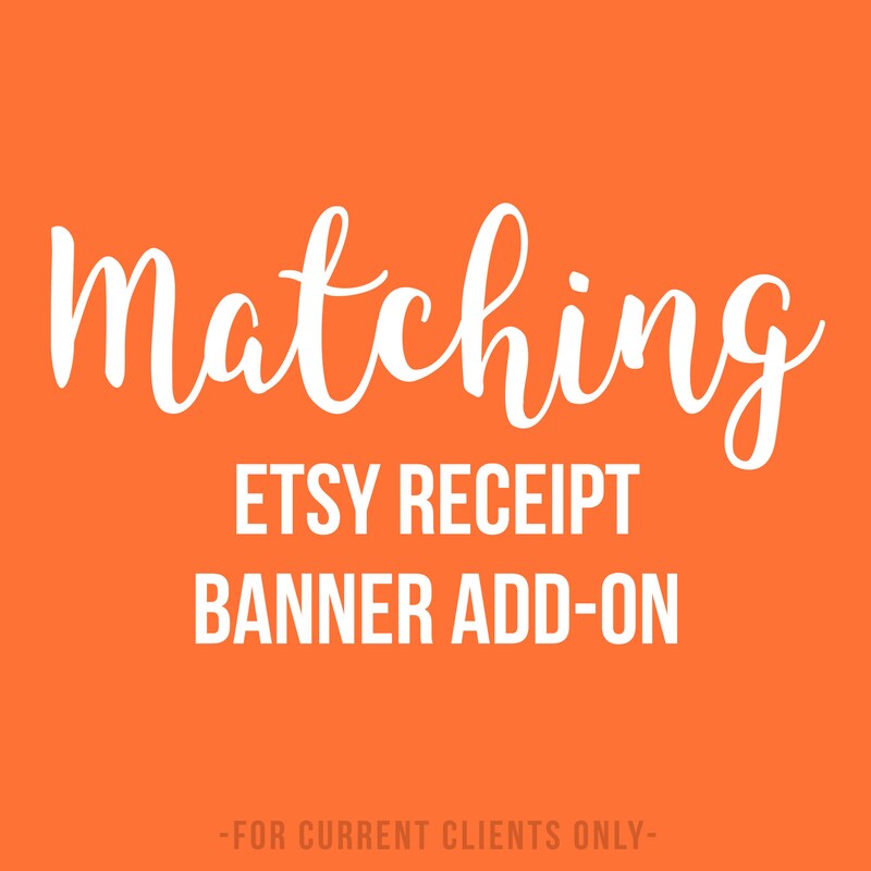 Order Banner Receipt - Etsy