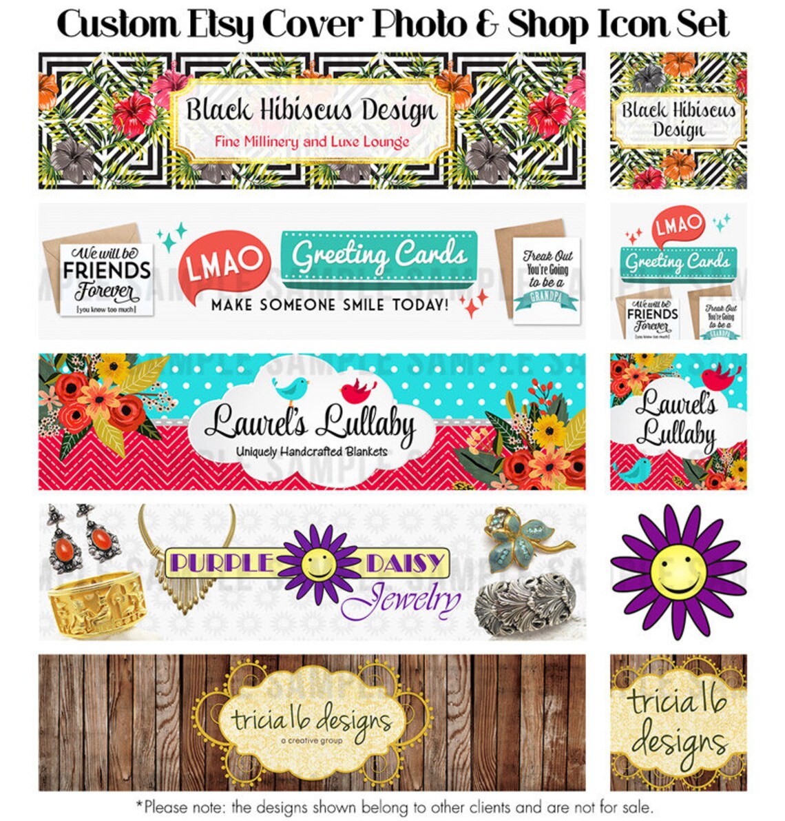 Custom Etsy Shop Banner & Icon Set (digital Download) - Etsy