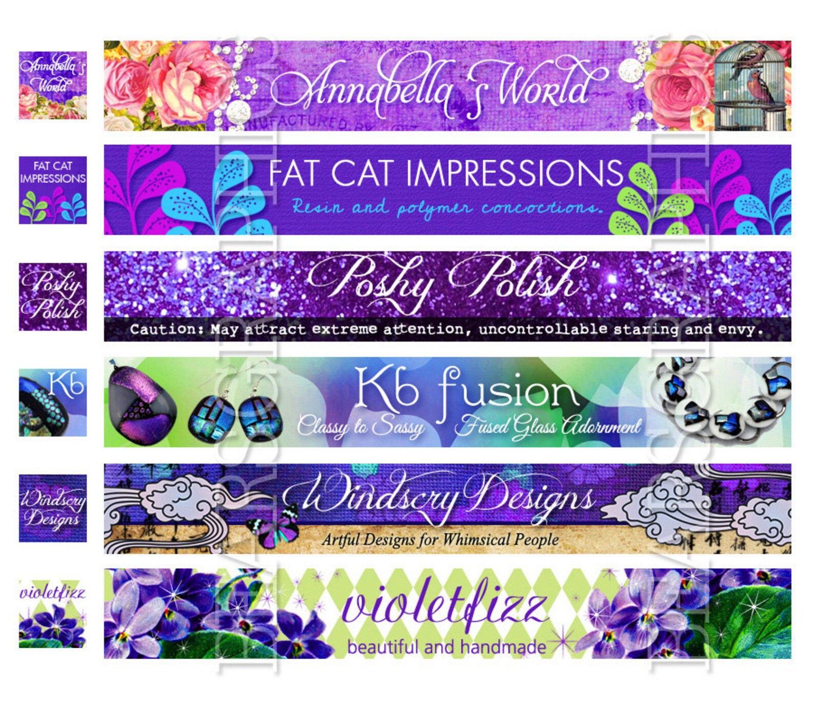 Custom Etsy Shop Banner & Icon Set (digital Download) - Etsy
