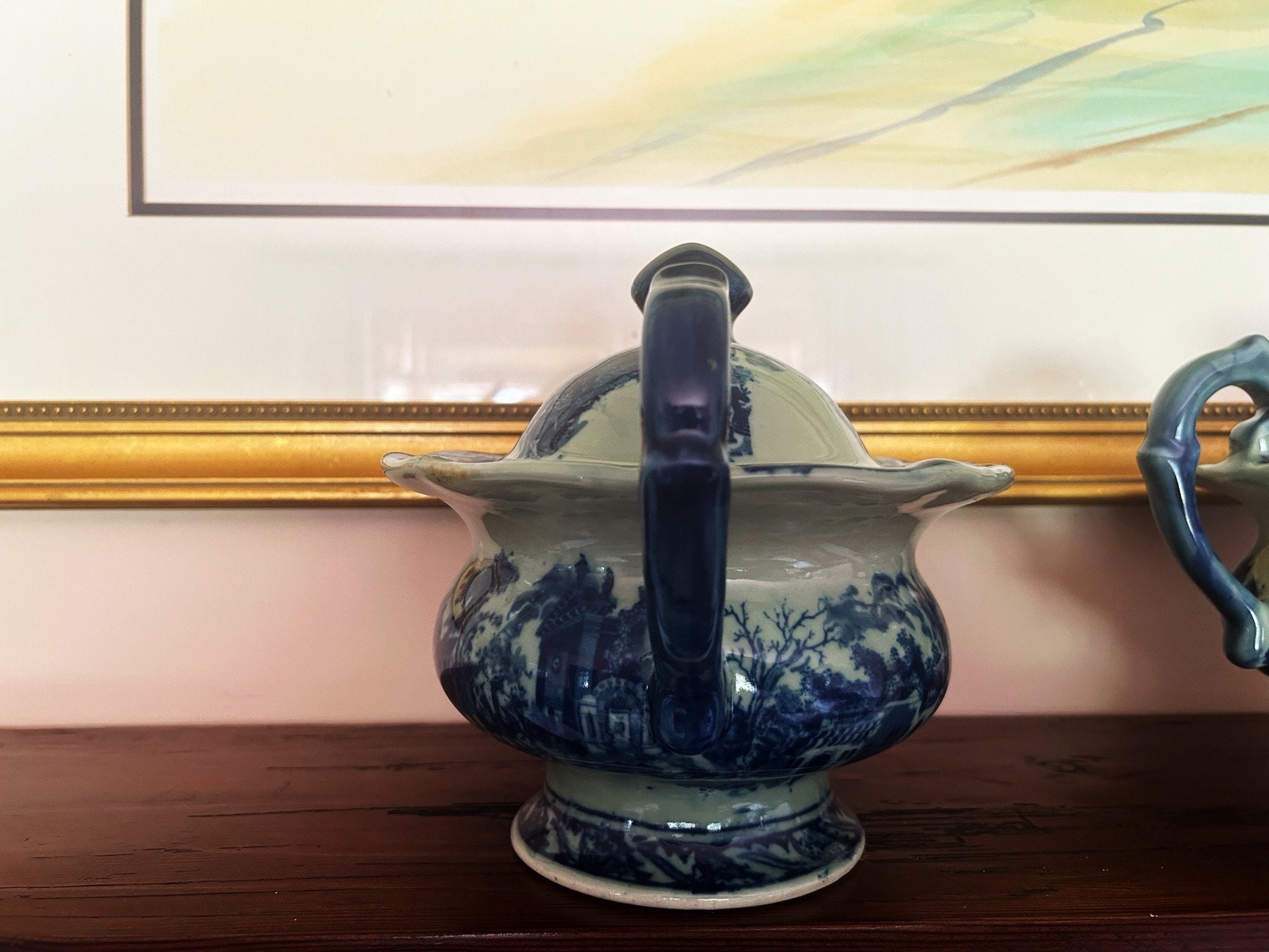 Victoria Ware Ironstone Cobalt Blue Urn With Handles & Lids 2 Available ...