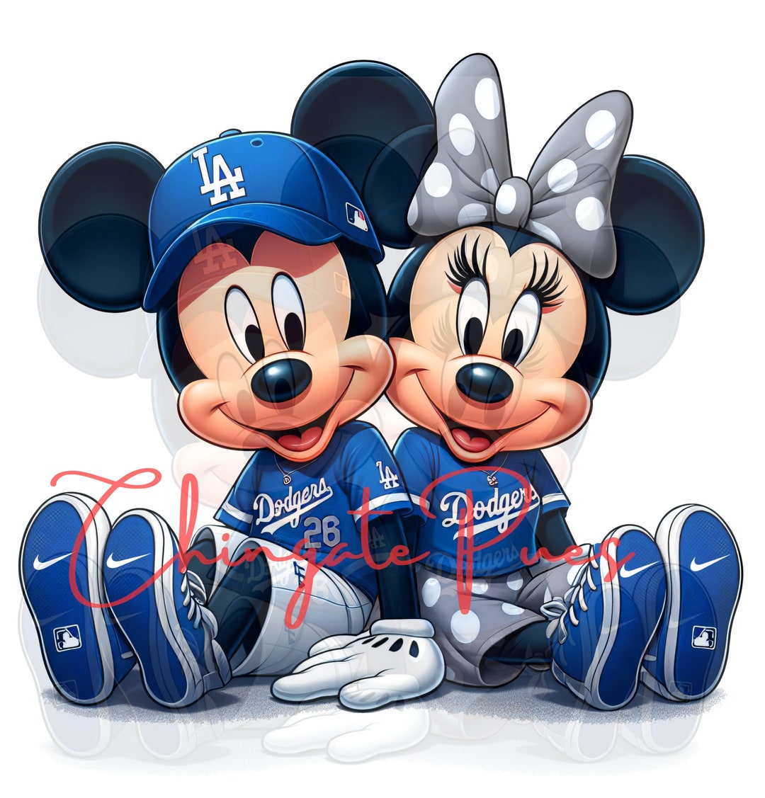 Mickey and Minnie Mouse LA Dodgers - Etsy UK