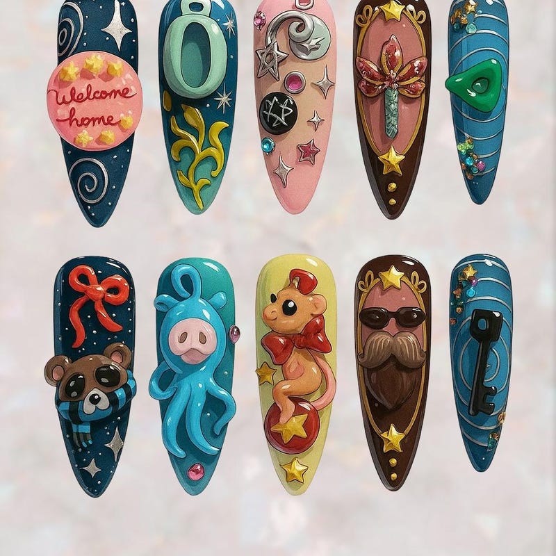 Octopus Nails - Etsy