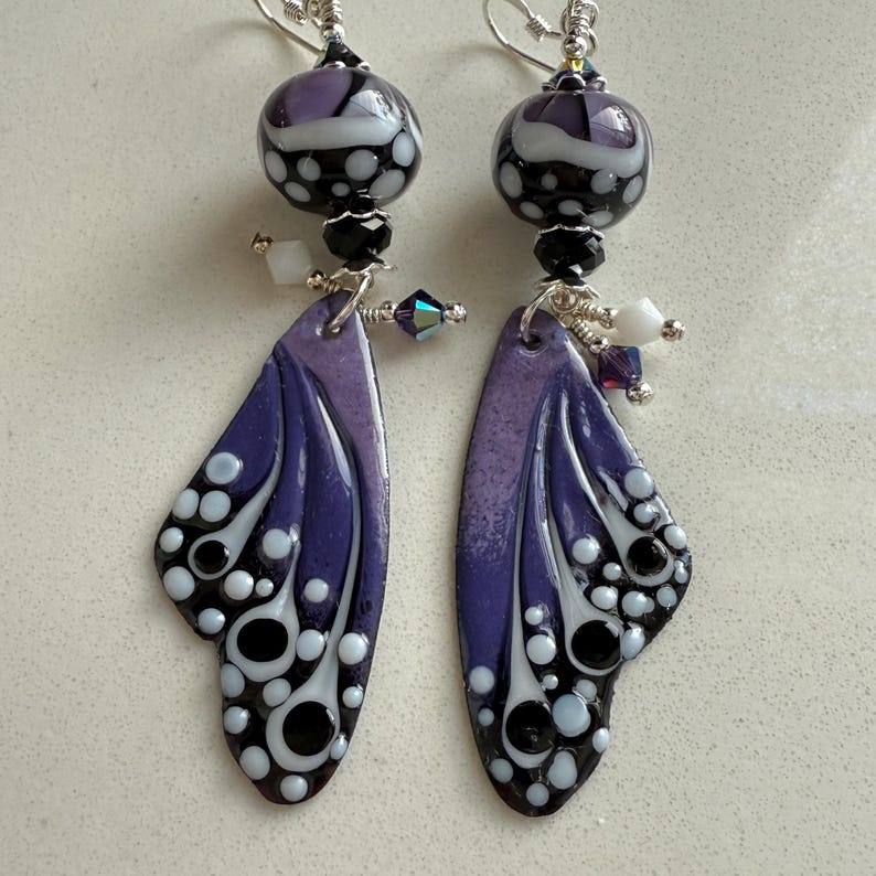 Swarovski Crystal Lampwork Bead and Enameled Components Dangle ...