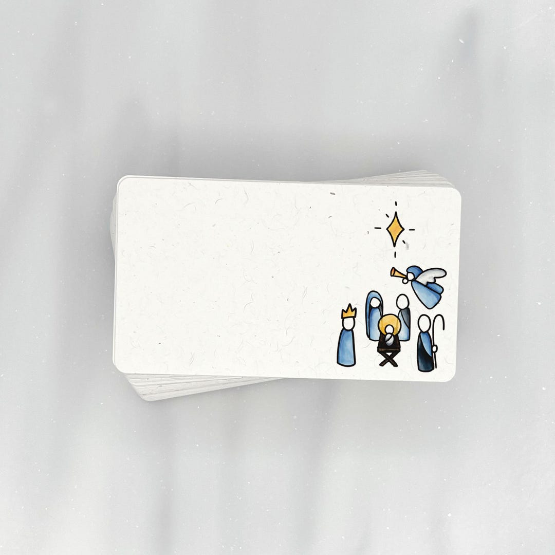 Minimal Christmas Nativity - Mini Note Cards (pack of 56) | Premium ...