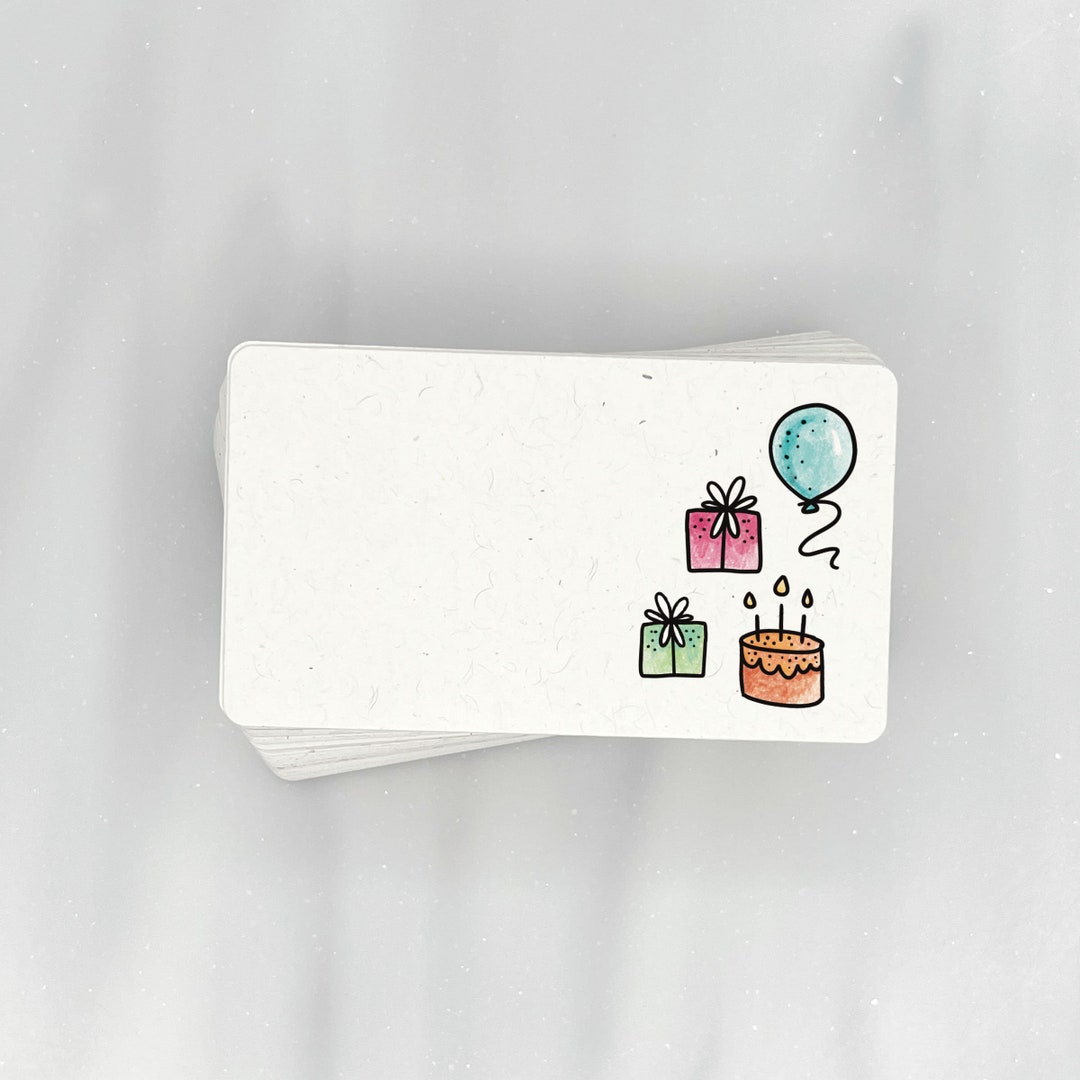 Colorful Birthday Elements - Mini Note Cards (pack of 56) | Premium ...
