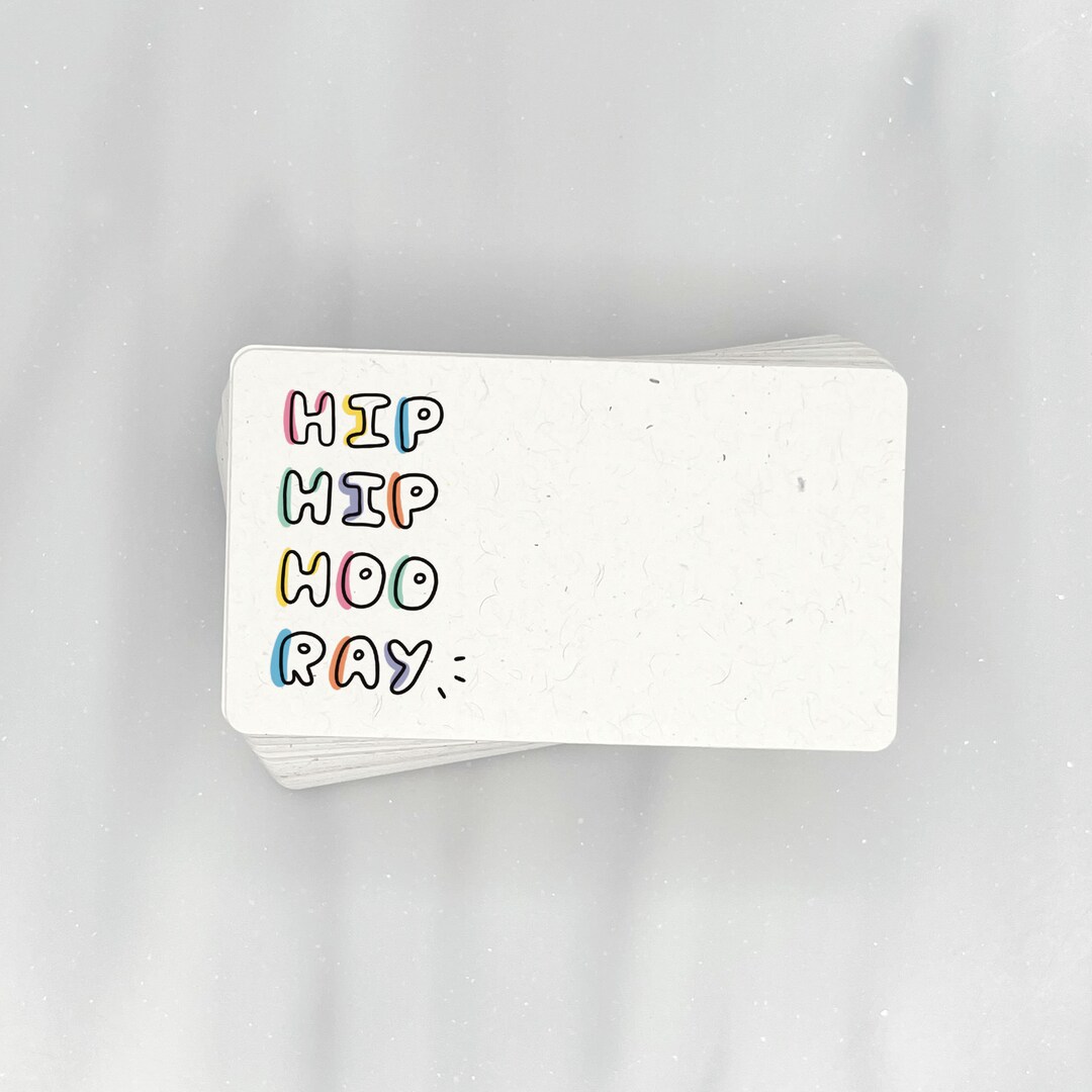 Colorful Hip Hip Hooray - Mini Note Cards (pack of 56) | Premium ...