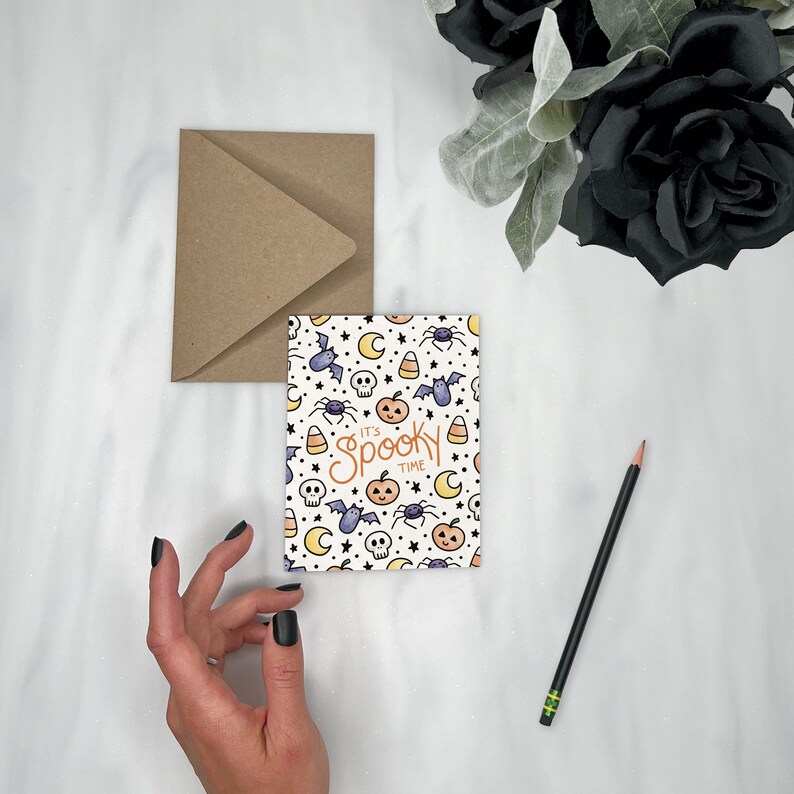 It's Spooky Time - Halloween Greeting Card | Premium Textured, 100% ...