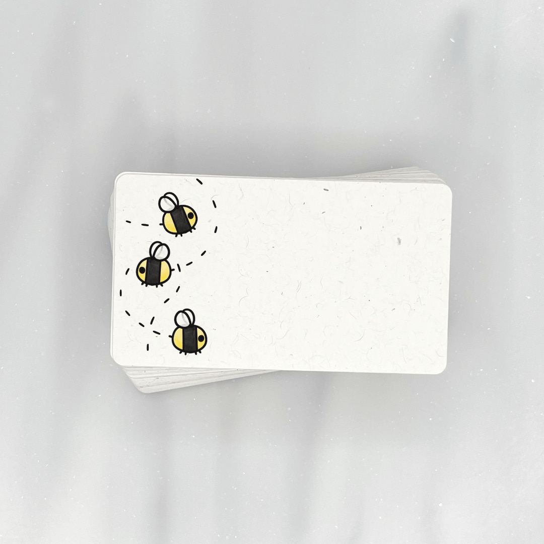 Three Buzzy Bees - Mini Note Cards (pack of 56) | Premium Textured, 100 ...