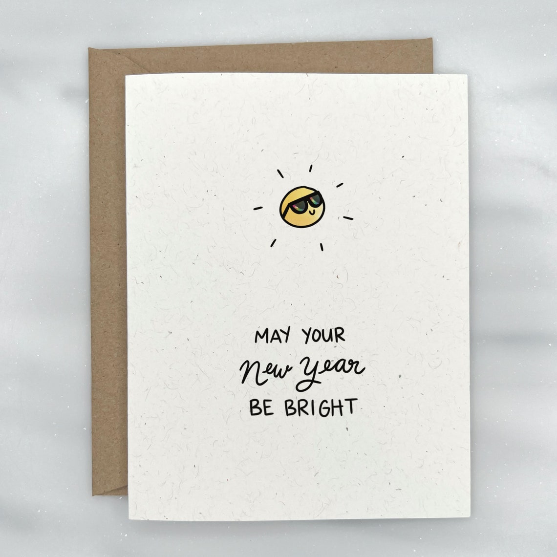 Sunny & Bright - Happy New Year Card | Premium Textured, 100% Recycled ...
