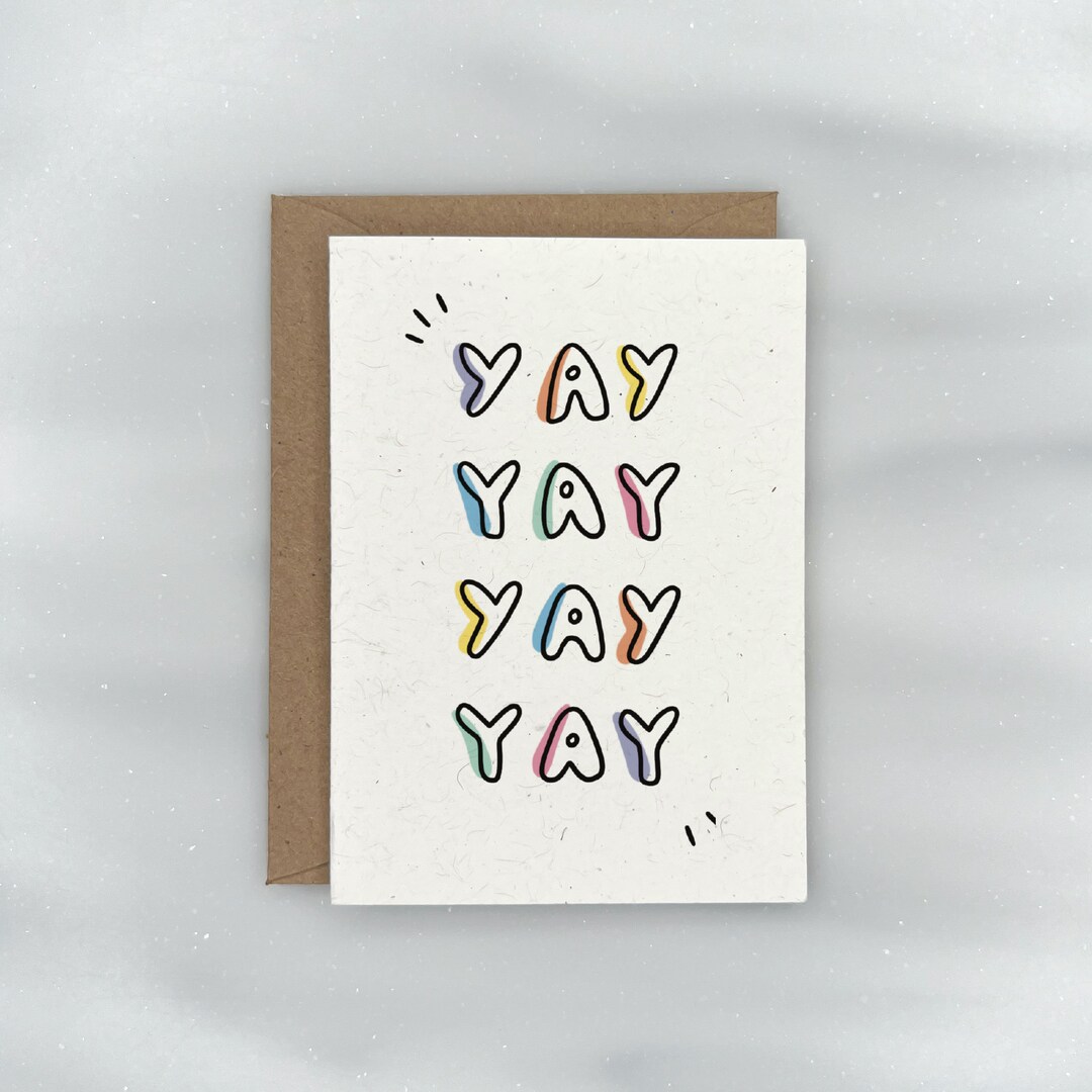 Colorful Yay - Celebration Gift Enclosure Mini Card | Premium Textured ...